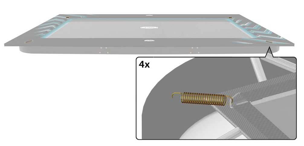 Trampolin-Zentrum - Berg Feder für Befestigung des Schutzrandbands (4 ...